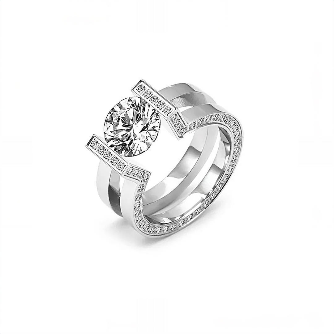 RG108W B.Tiff 2 ct Round Solitaire Interlocking Engagement Ring – B ...