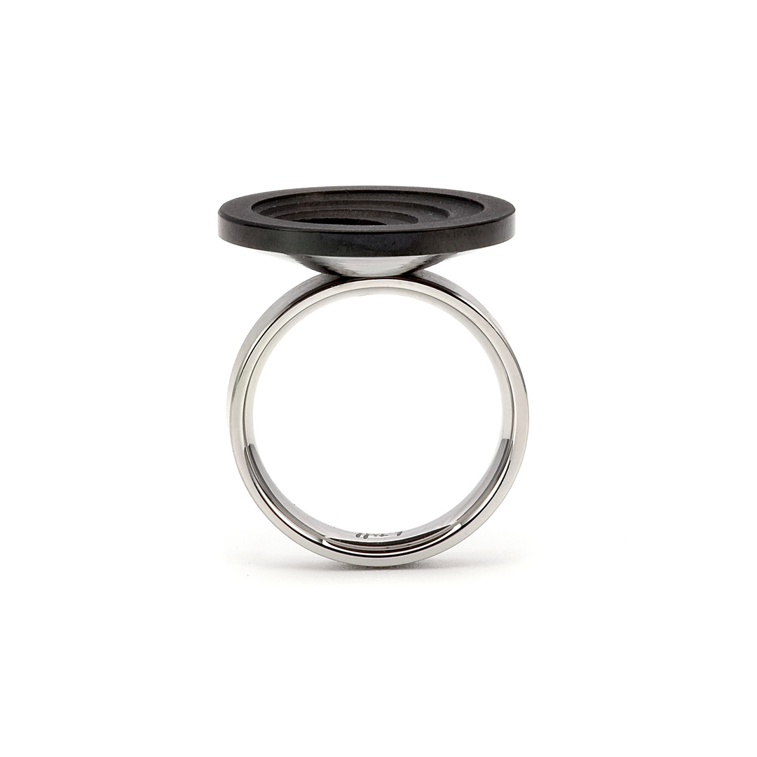 RG205B B.Tiff .12 ct Round Cut Black Solitaire Disk Ring – B.Tiff New ...