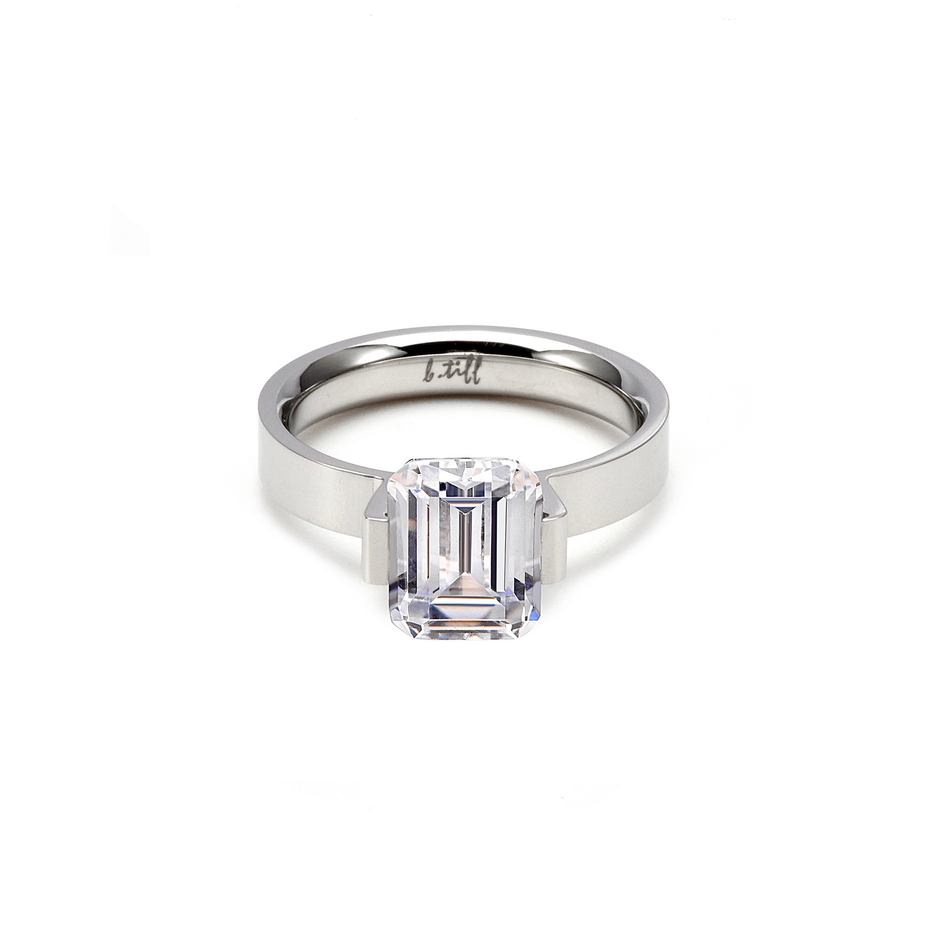 RG210W B.Tiff 3 ct Emerald Cut Engagement Ring – B.Tiff New York (Retail)